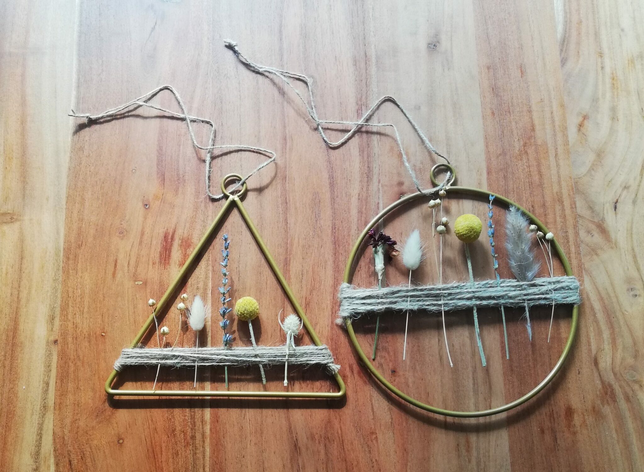 DIY Metall-Kranz mit Trockenblumen – Hand im Glück